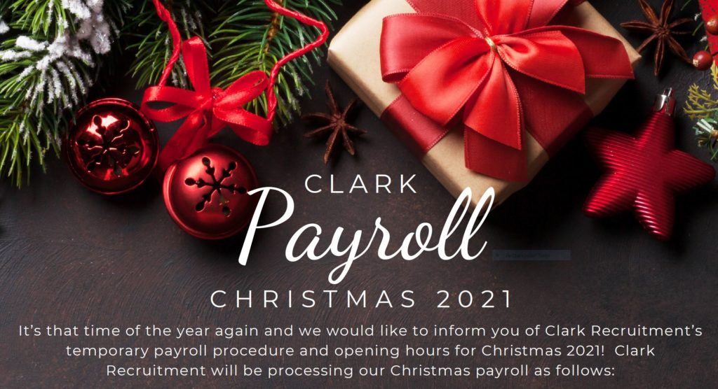 Clark Christmas Payroll 2021 | Clark Recruitment
